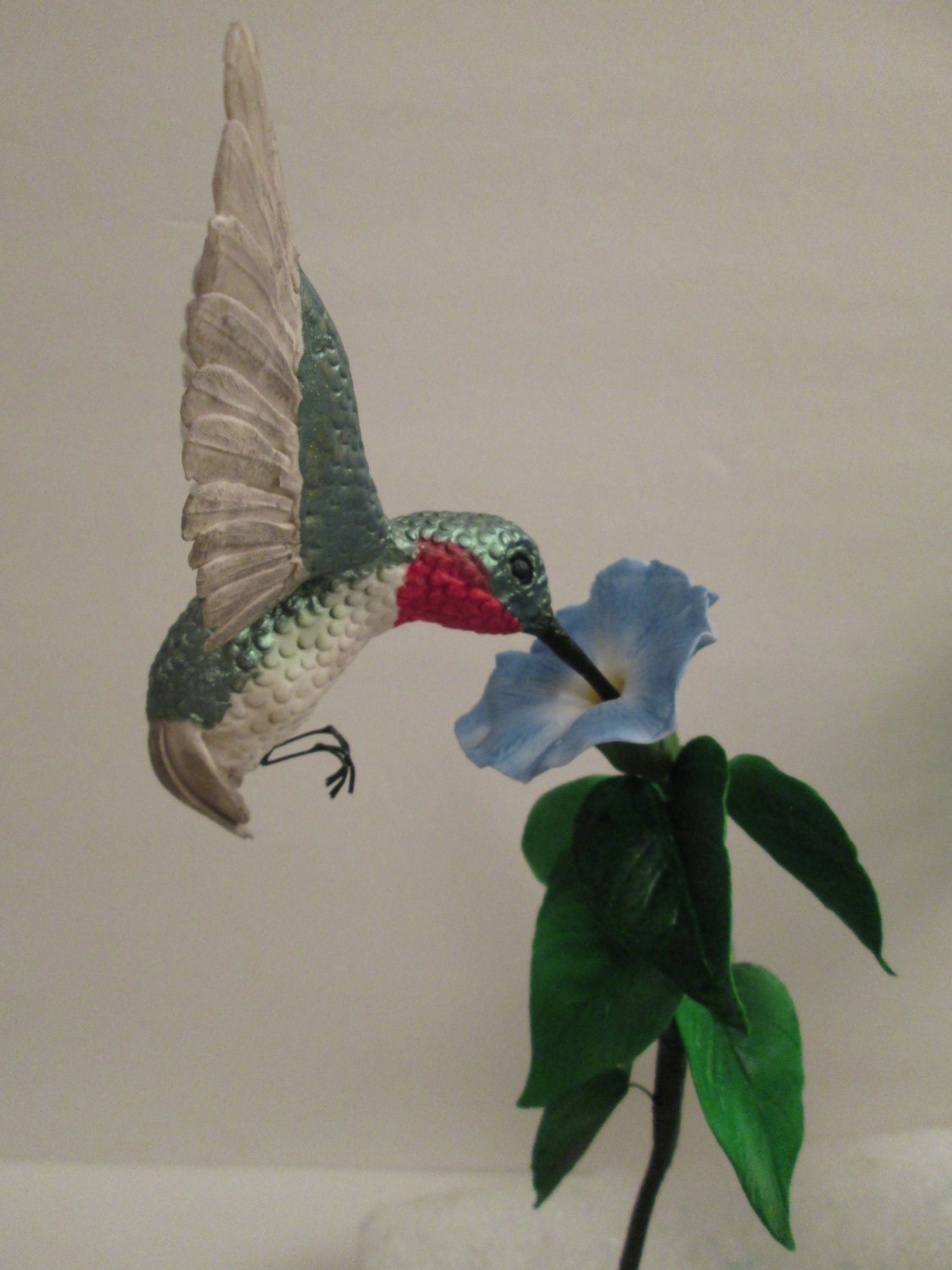 Hummingbird Optical Illusion Cake Topper Ruby Throated Sugar - Etsy