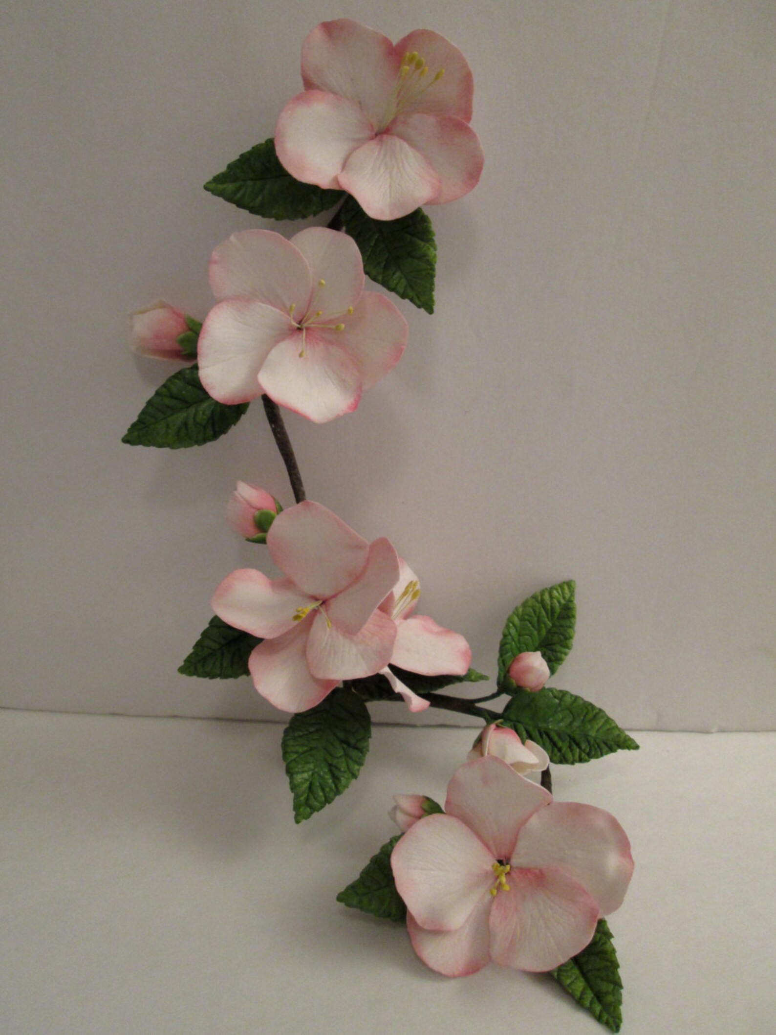 Apple Blossom Spray Cake Topper Gum Paste Sugar Edible Handmade Fondant ...