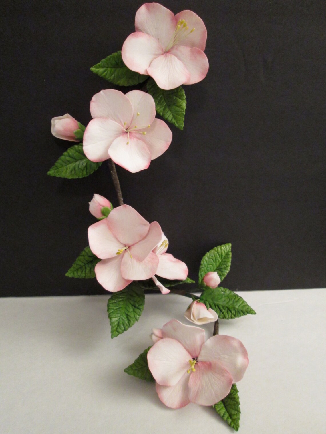 Apple Blossom Spray Cake Topper Gum Paste Sugar Edible Handmade Fondant ...