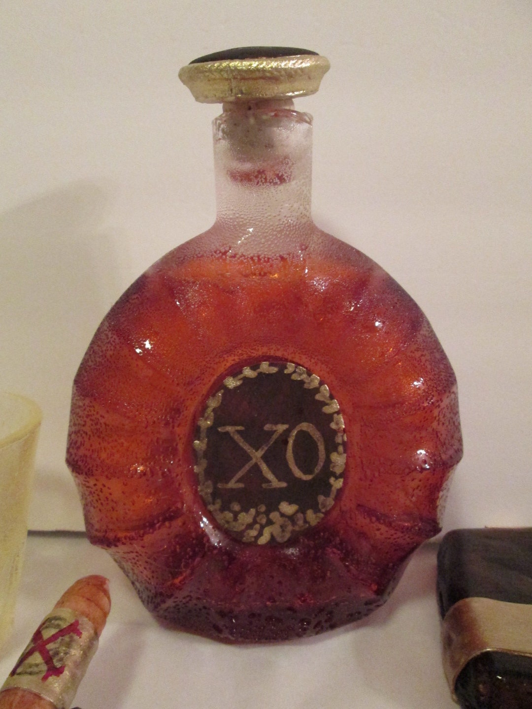 Cognac Sugar Bottle Cake Topper, Groom's Cake Topper, Liquor Bottle ...