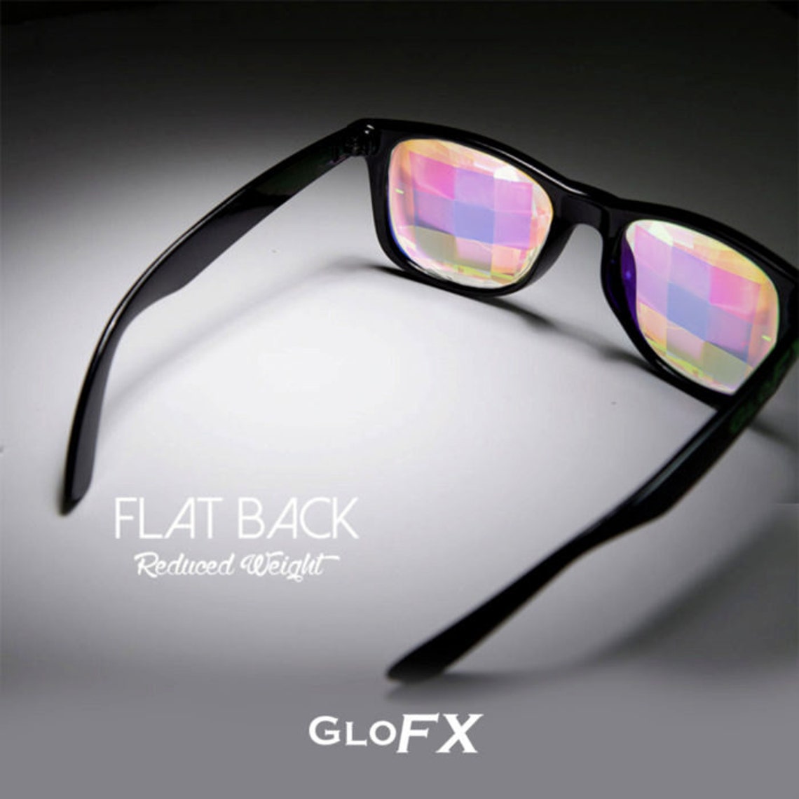 Glofx Bug Eye Ultimate Kaleidoscope Glasses Black Real Glass | Etsy