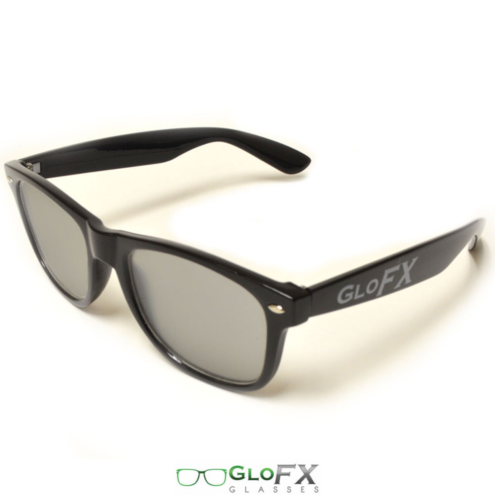 Glofx Ultimate EXTREME Diffraction Effect Glasses – Black Tinted True ...