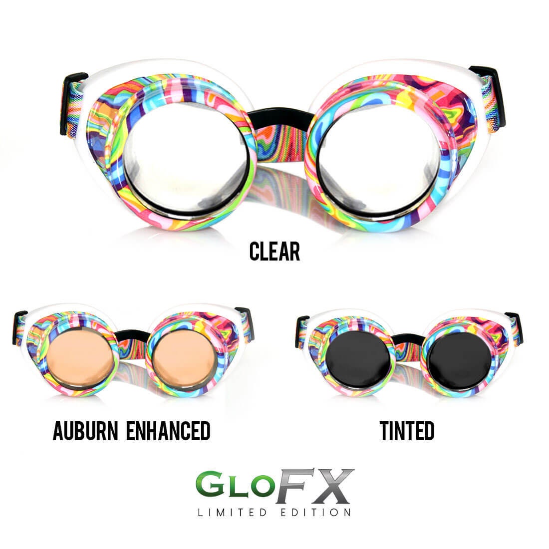 Glofx Kandi Swirl Diffraction Goggles Padded Glasses Vintage | Etsy