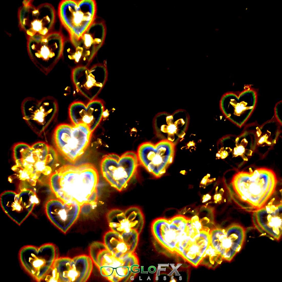 10 Pack Glofx Heart Effect Paper Cardboard Diffraction - Etsy