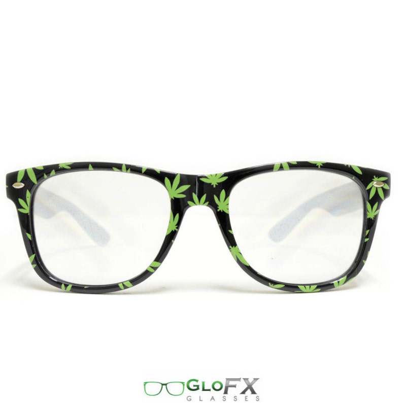 Glofx Pot Leaf Diffraction Glasses Laser Etched Hard Plastic - Etsy