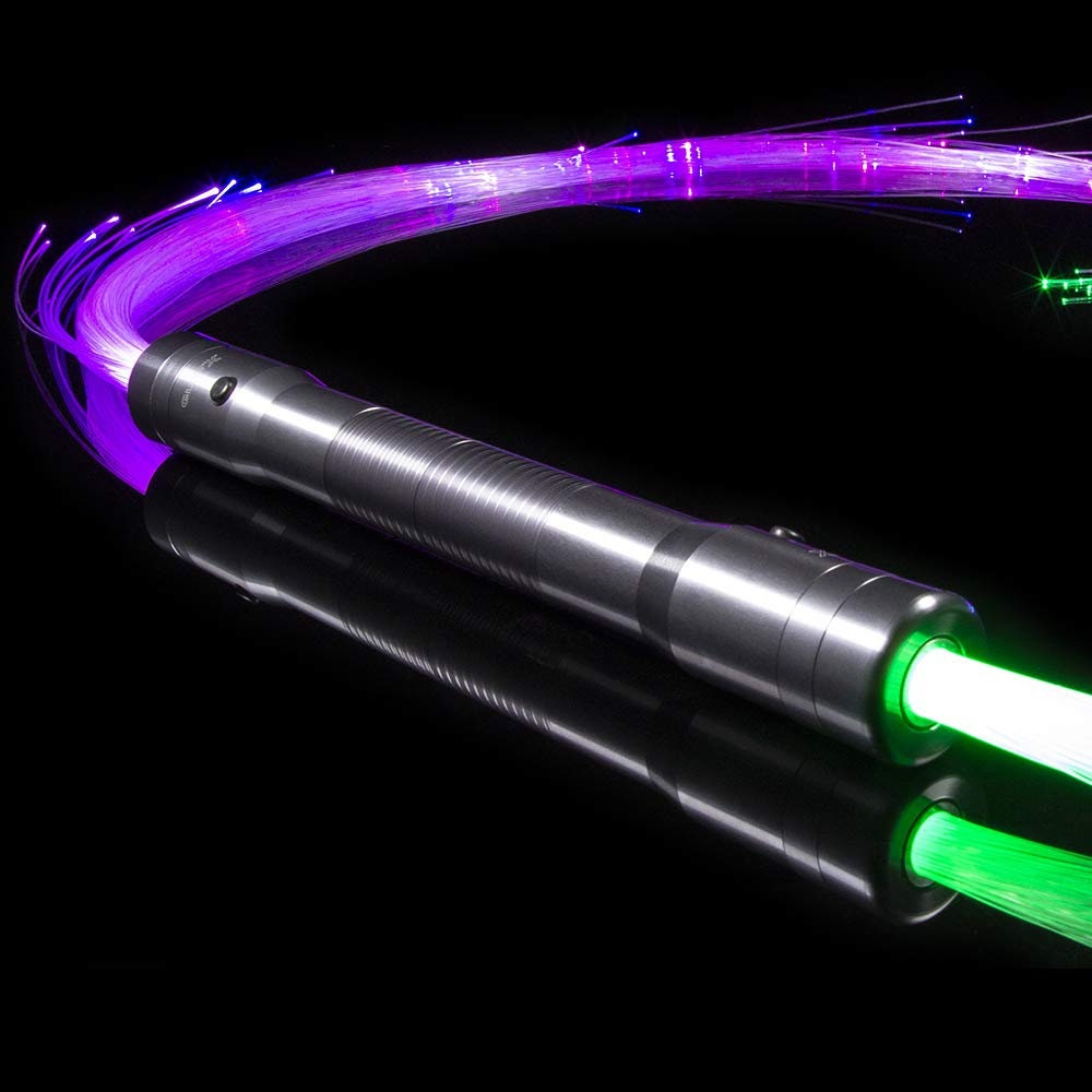 Glofx Double Space Whip Remix - [PROGRAMMABLE LED Fiber Optic Whip] 360 ...