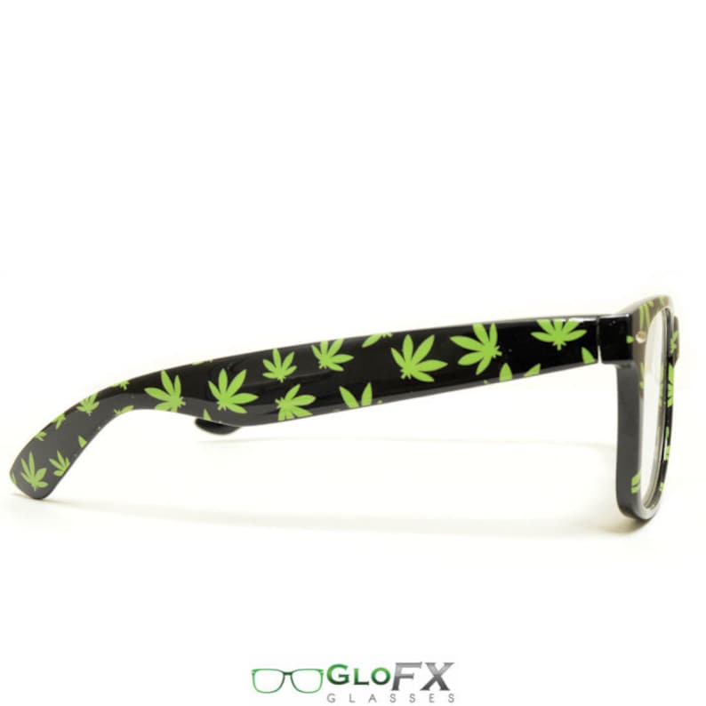Glofx Pot Leaf Diffraction Glasses Laser Etched Hard Plastic ...