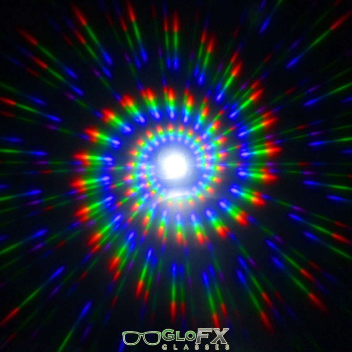 Glofx Paper Cardboard Diffraction Glasses – Galaxy Spiral Print 10 Pack ...