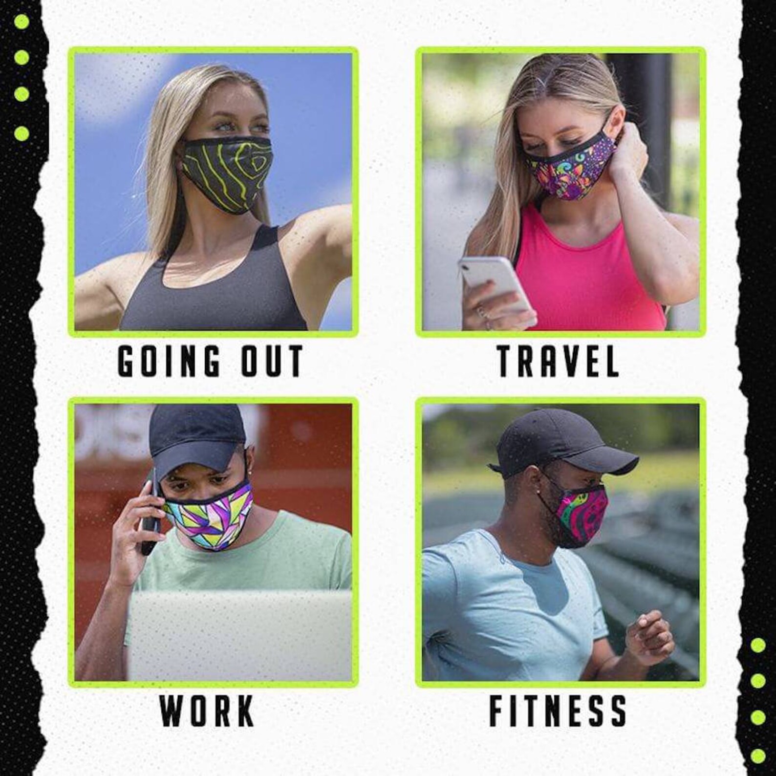 Glofx Reusable Face Masks Heat Wave - Etsy