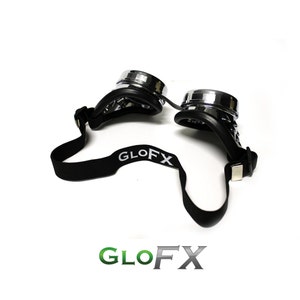 Glofx Chrome Diffraction Padded Goggles Glasses Classic Vintage Modern ...