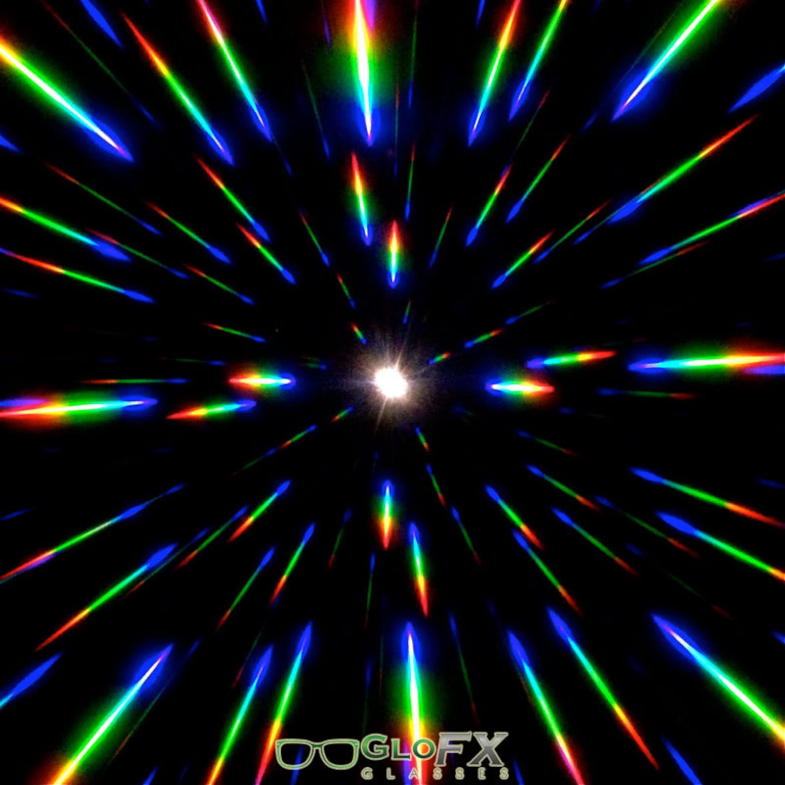 Glofx Paper Cardboard Diffraction Glasses Geometric Rainbow 10 Pack ...