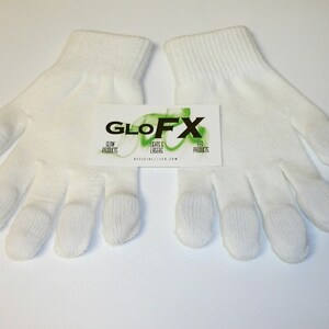 Glofx Premier Glove Set: Green,white,blue Strobe Rave Gloves Finger ...