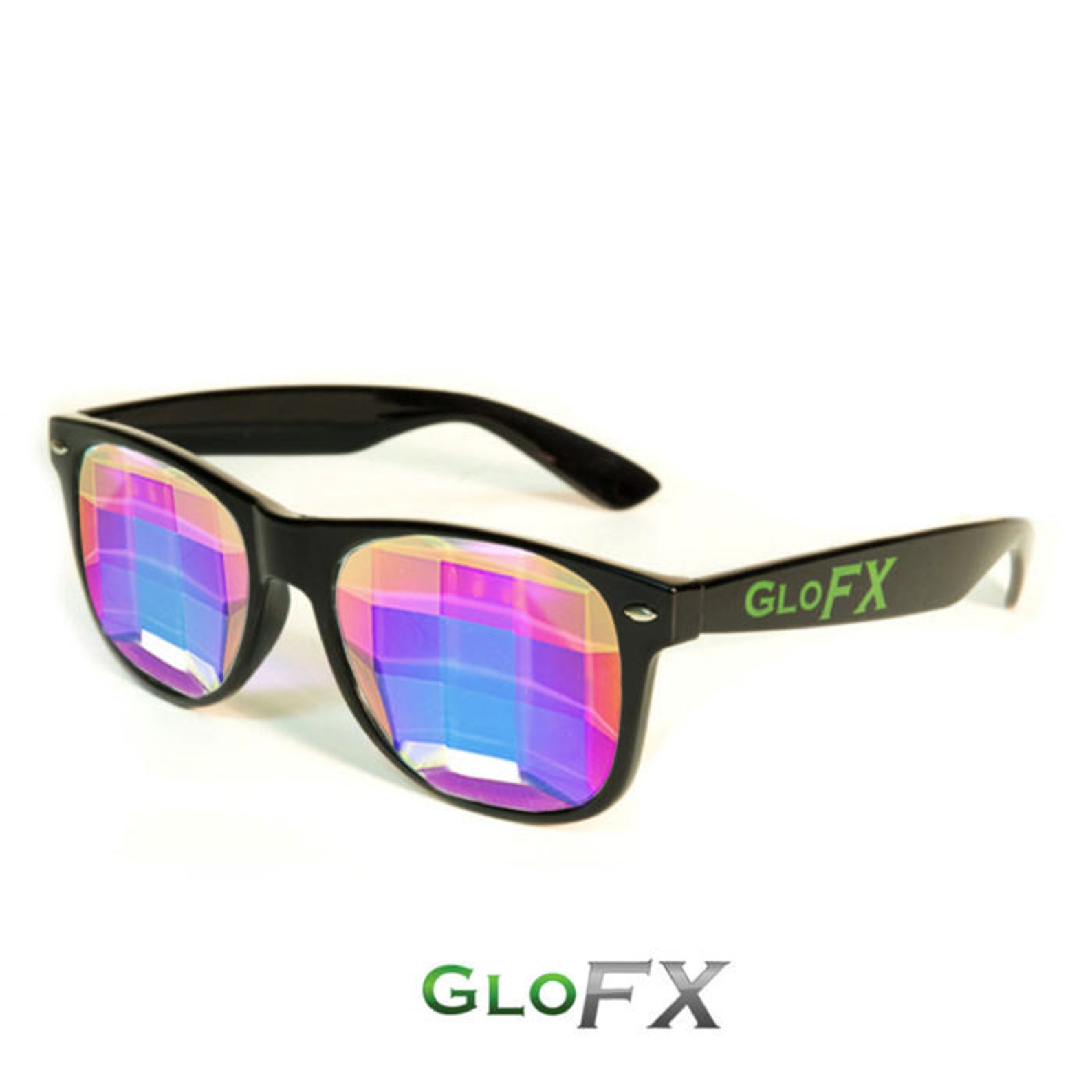 Glofx Bug Eye Ultimate Kaleidoscope Glasses Black Real Glass | Etsy
