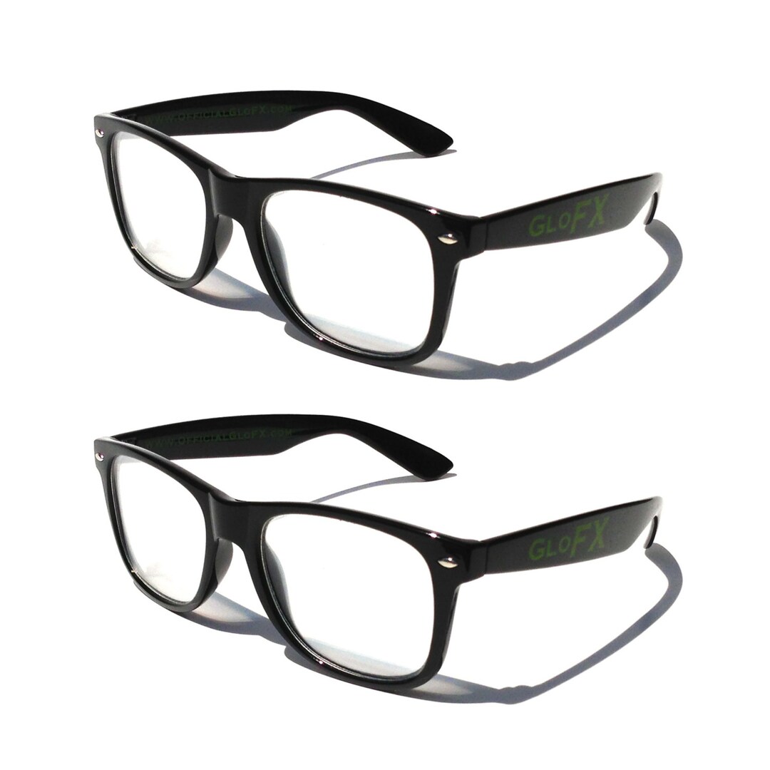 Glofx Ultimate Diffraction Glasses– Black (2 Pack) Goggles High Quality ...