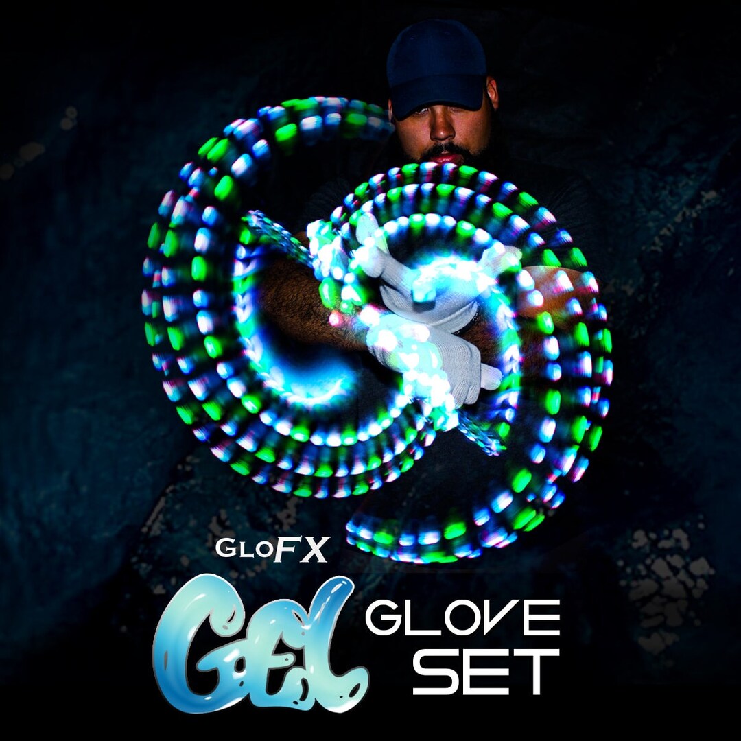 Glofx Gel Glove Set - Soft Clear Gel Casings Extremely Bright & Vibrant ...