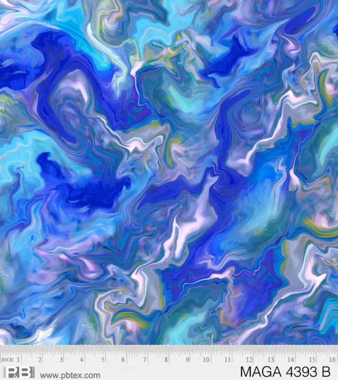 Magnificent Animals Swirl Blue Marble PB 4393 B Teresa Ascone - Etsy