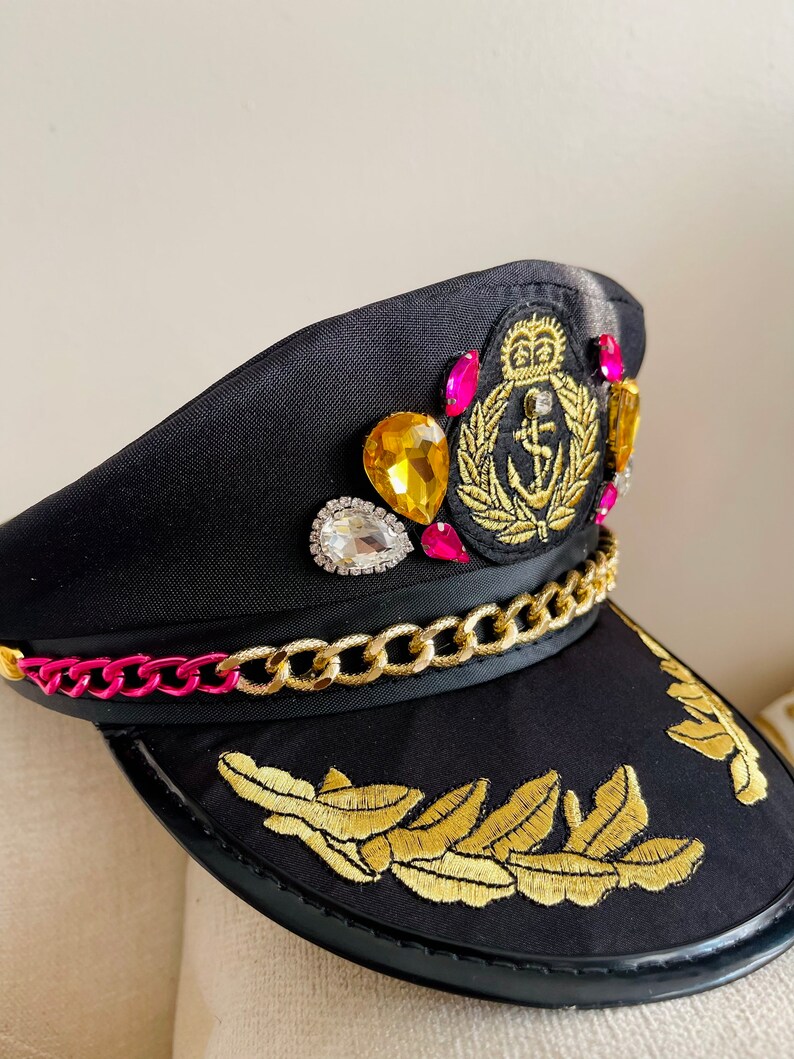 Colorful Pink Brazil Festival Carnival Peaked Black Cruise - Etsy