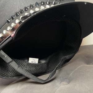 Goth Love Military Peaked Black Captain Hat With Gorgeous Jeweled Pink ...