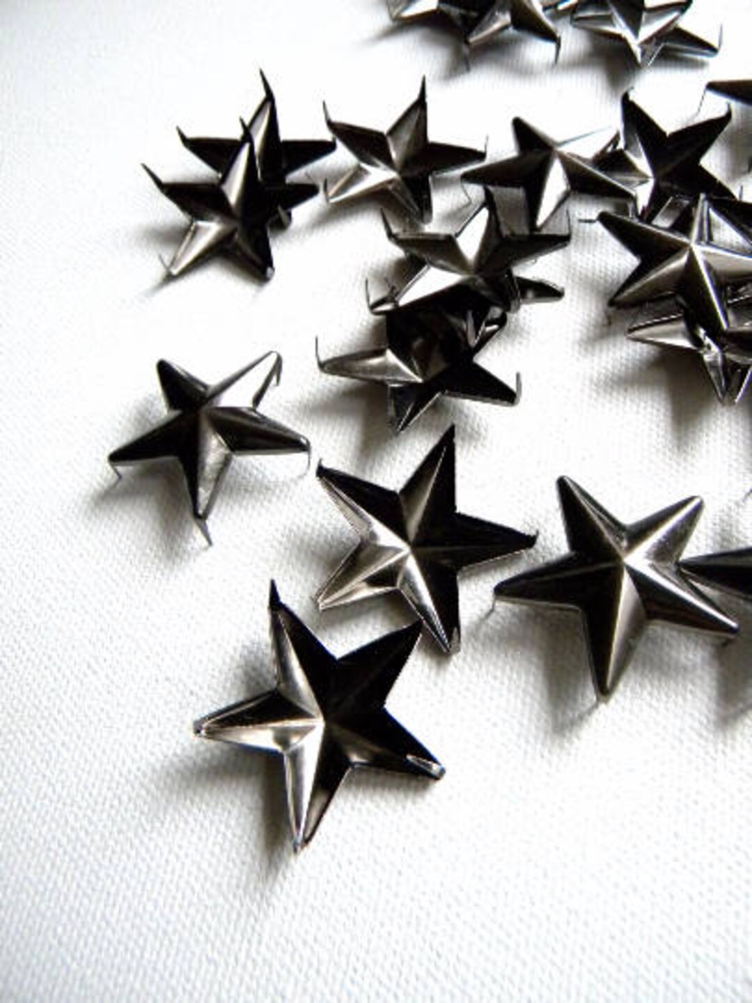 50 1" GUNMETAL Star Studs - Big Chunky 28mm Metal Star Studs Great for ...