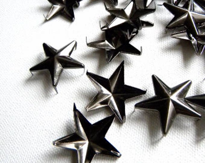 50 1 GUNMETAL Star Studs Big Chunky 28mm Metal Star - Etsy