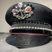 Goth Love Military Peaked Black Captain Hat With Gorgeous Jeweled Pink ...