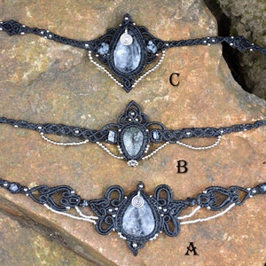 Black Macrame Gypsy Crown, Tribal Tiara, Goth Head Piece - Etsy