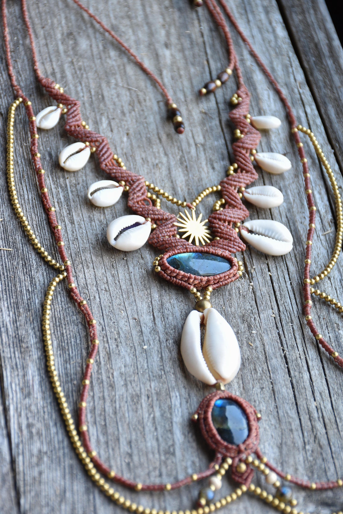 Labradorite Body Chain Goa Macrame Waist Belt Tribal Belly - Etsy