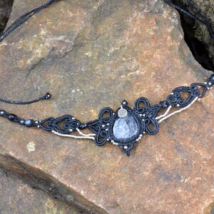 Black Macrame Gypsy Crown, Tribal Tiara, Goth Head Piece - Etsy