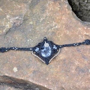 Black Macrame Gypsy Crown, Tribal Tiara, Goth Head Piece - Etsy