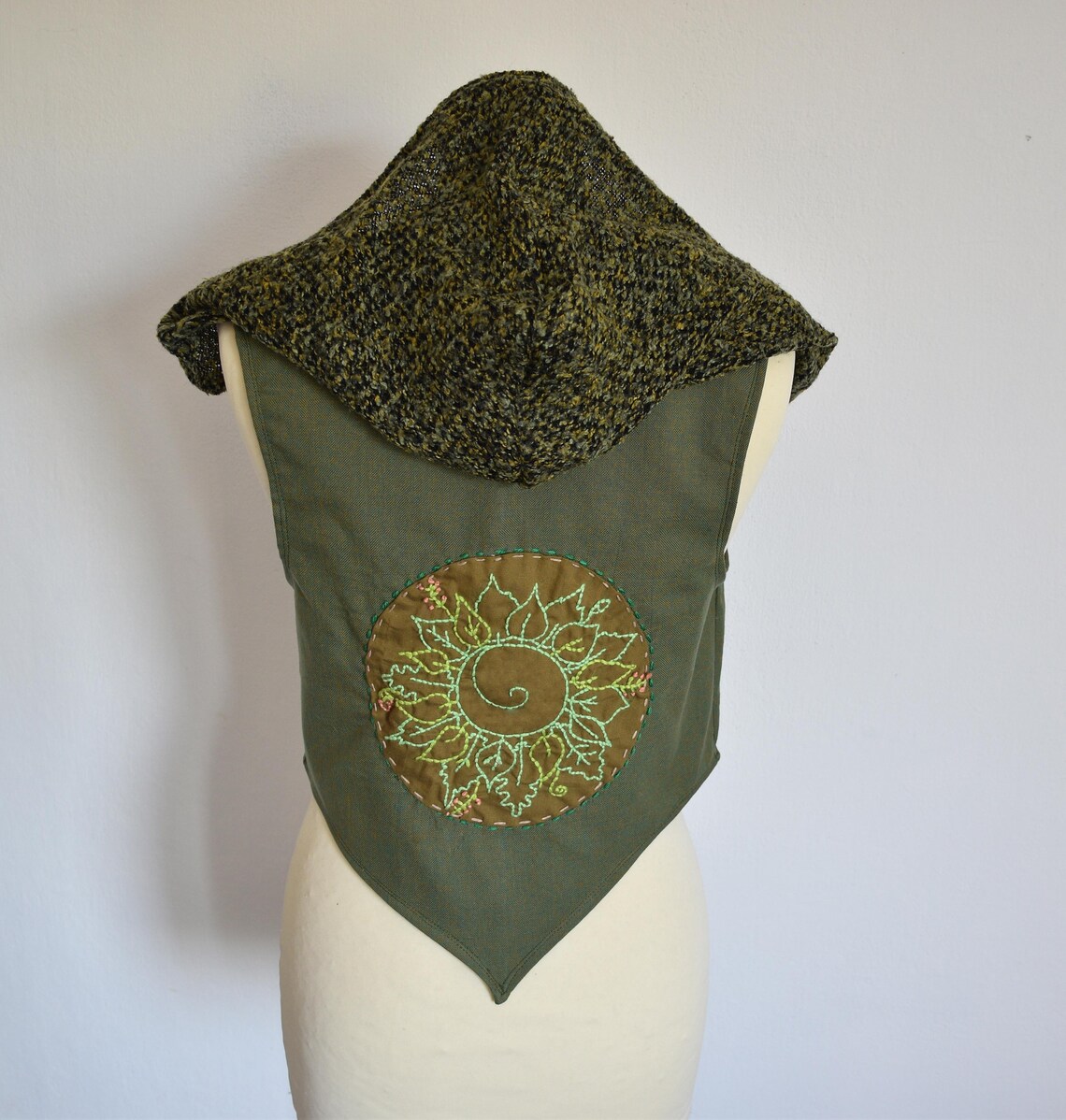 Green Elven Vest Hooded Pixie Vest Forest Fairy Costume | Etsy