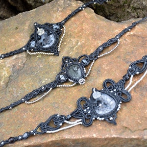 Black Macrame Gypsy Crown, Tribal Tiara, Goth Head Piece - Etsy