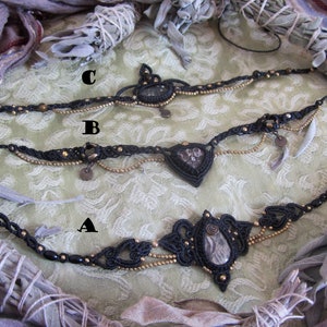 Black Macrame Gypsy Crown Tribal Tiara Goth Head Piece - Etsy