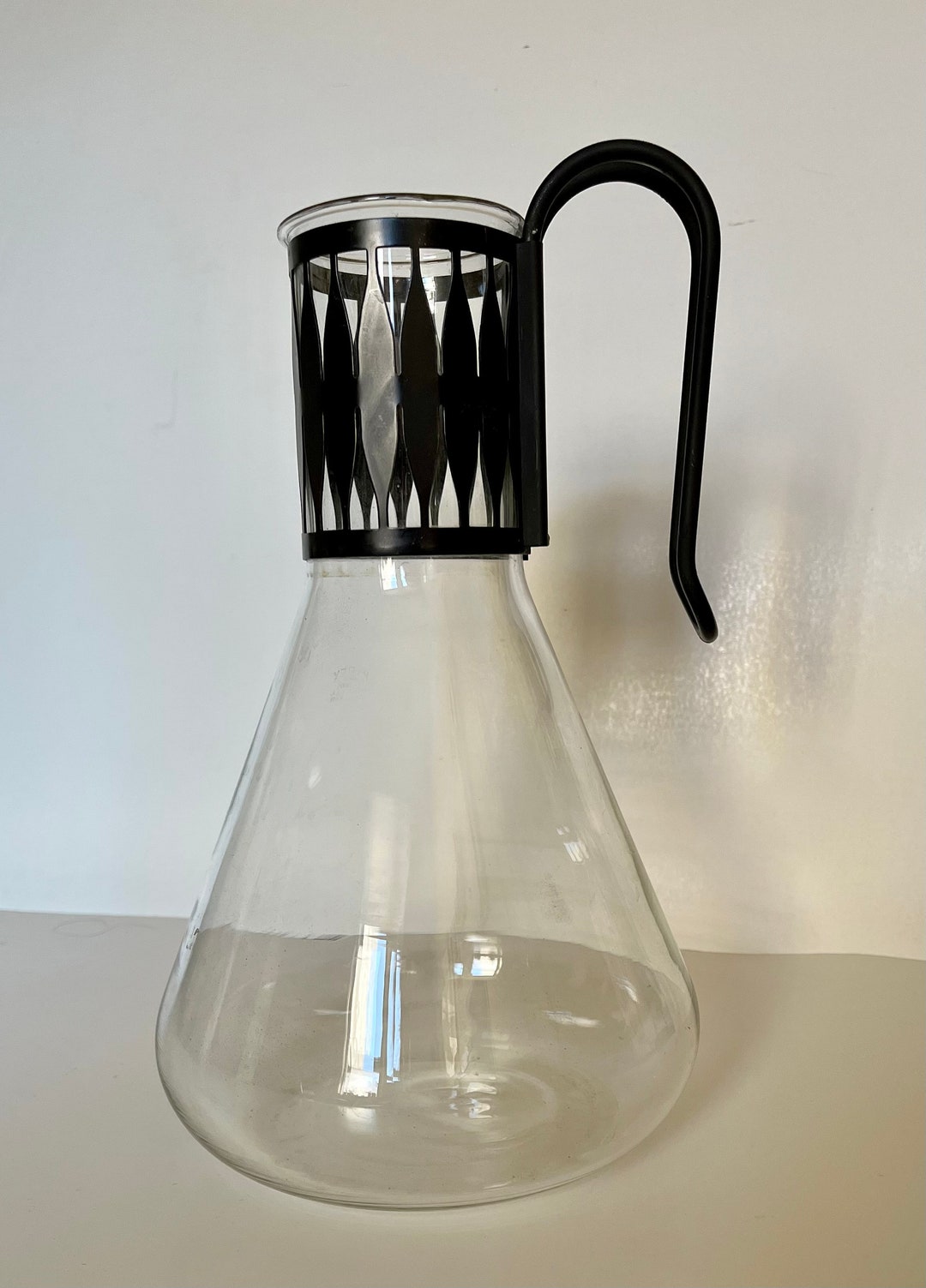 RARE- Vintage Mid-century Modern Decanter / Vase - Black Diamond Design ...