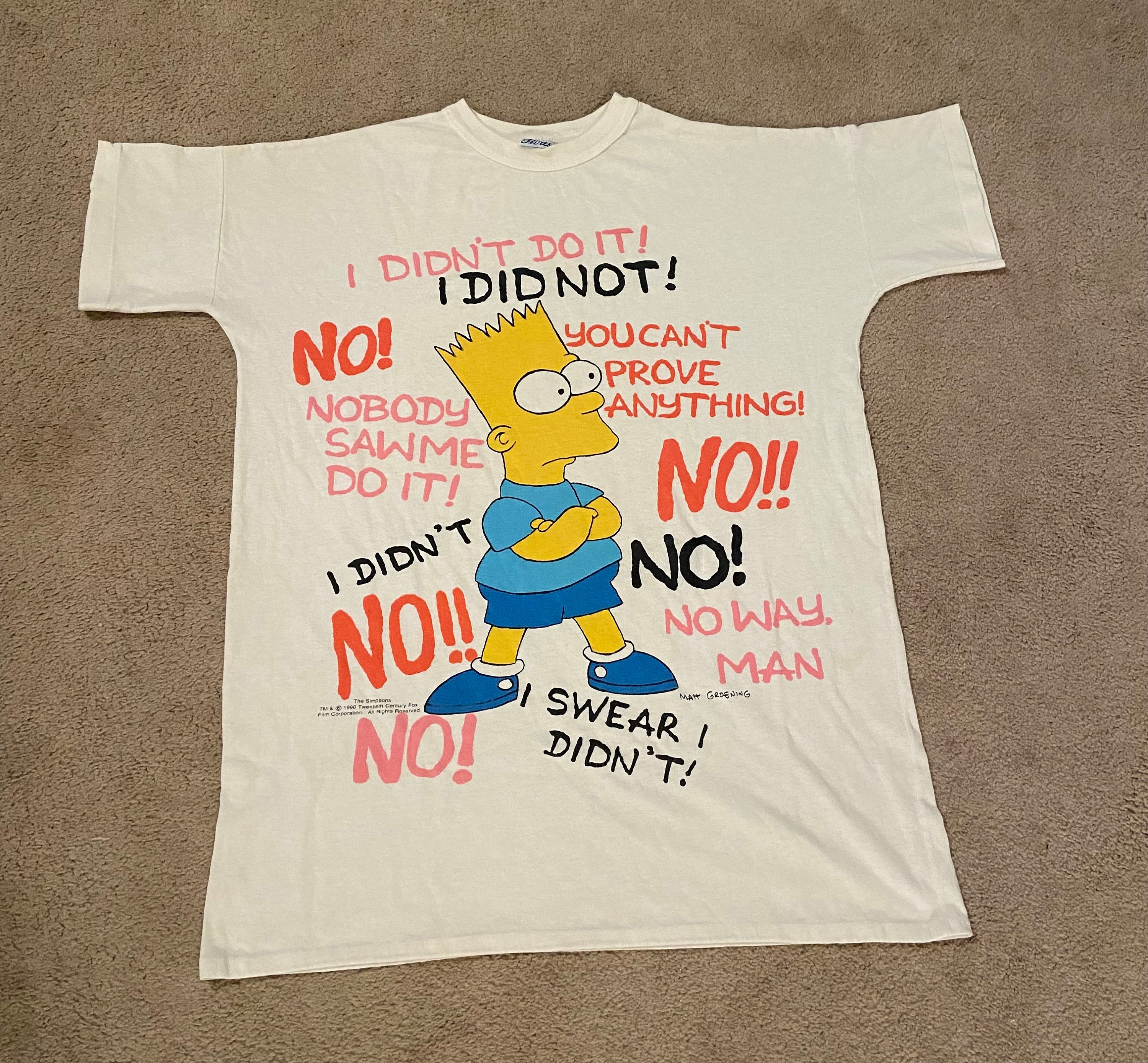 Vintage 1990 Bart Simpson I Didn’t Do It Graphic T-shirt - Etsy