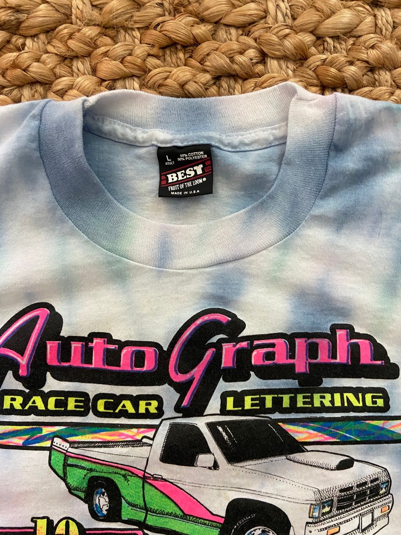 Vintage 1993 Race Car Lettering Rochester NY Tie Dye T-shirt - Etsy