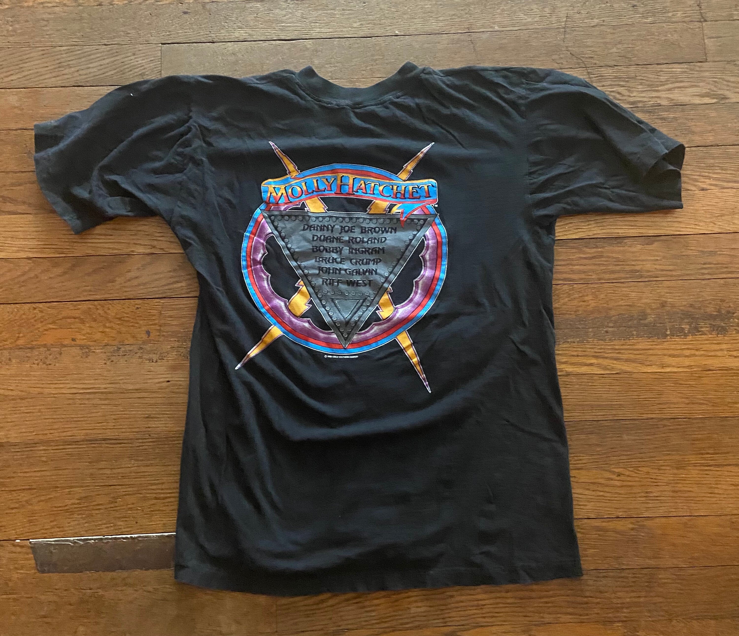 Vintage 1989 Molly Hatchet Lighting Strikes Twice Concert T-shirt - Etsy