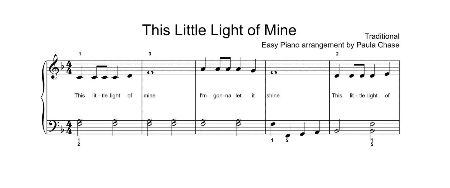 This Little Light of Mine - Easy Piano Arrangement Level C - Etsy