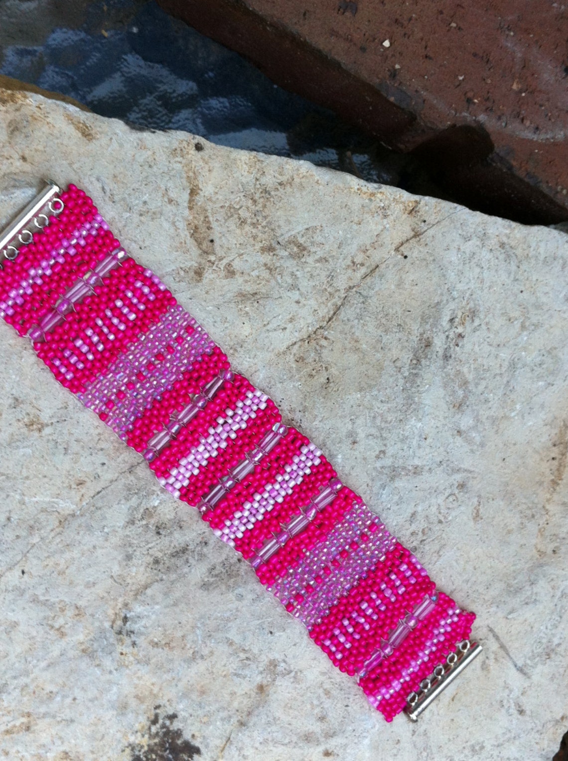 Shades of Pink Peyote Cuff Bracelet - Etsy