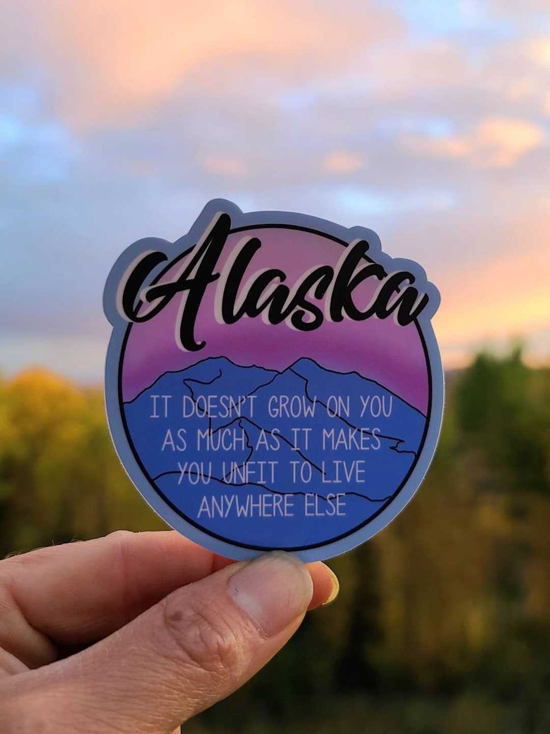 Funny Alaska Vinyl Sticker - Etsy