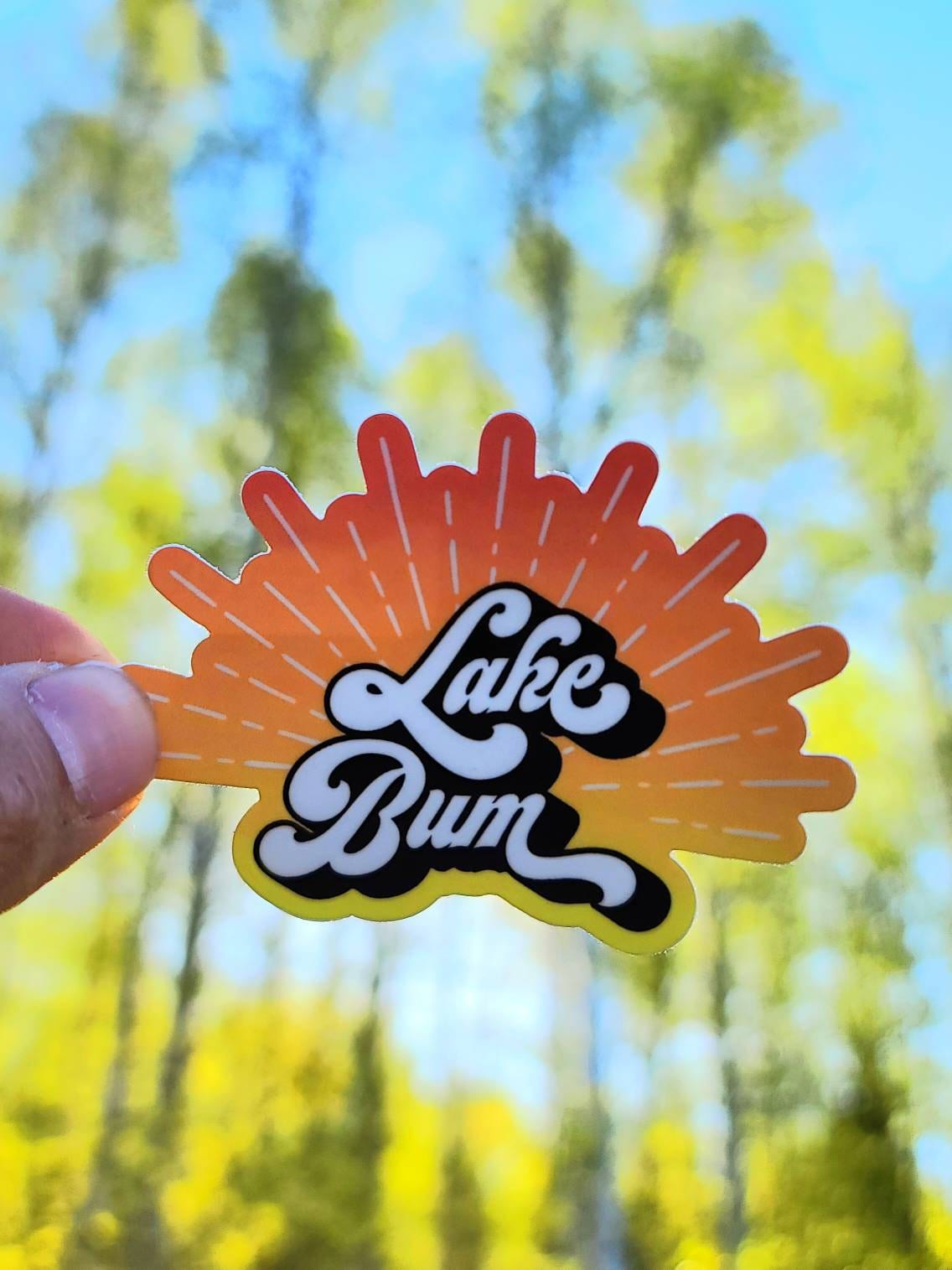 Lake Bum Sticker: Original Sunset Design, Waterproof Vinyl - Etsy
