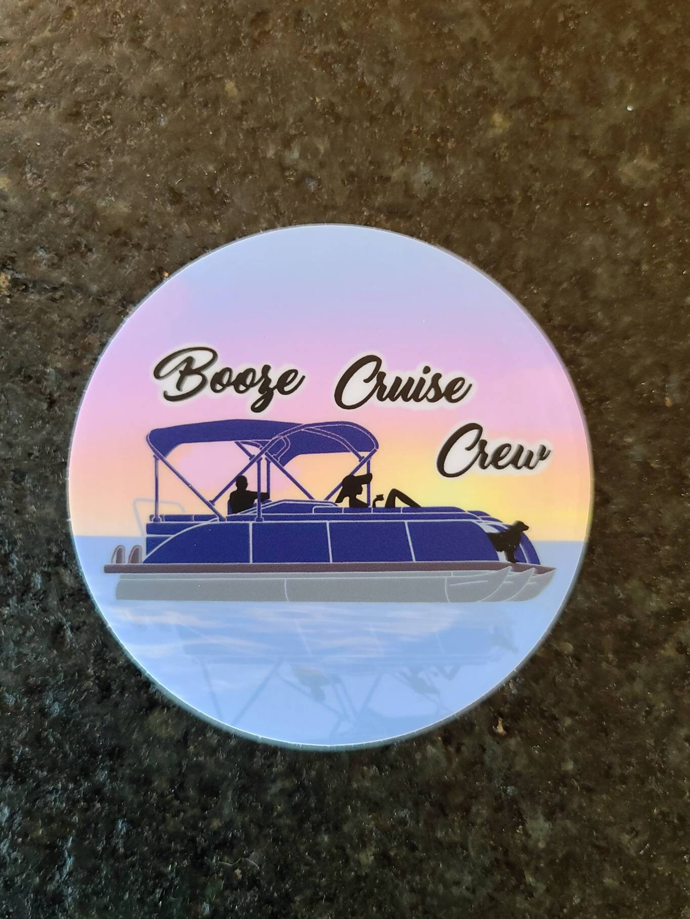 Booze Crew Pontoon Lake Life Sticker | Etsy
