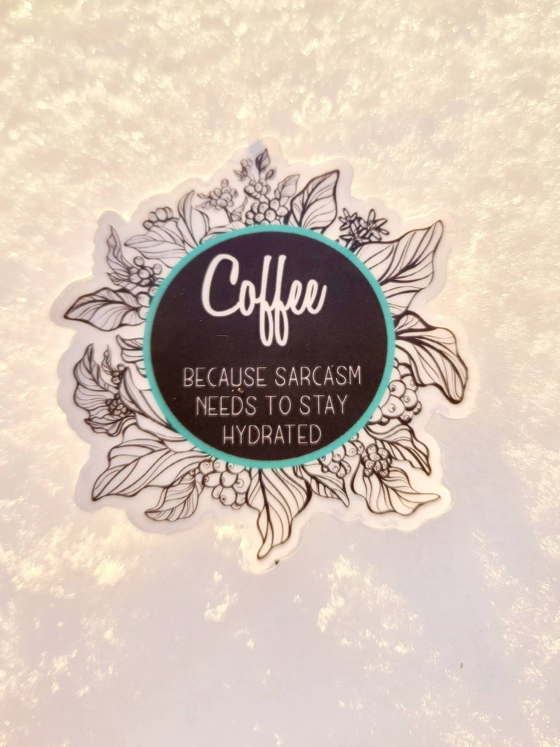 Funny Coffee Vinyl Waterproof Sticker | Etsy