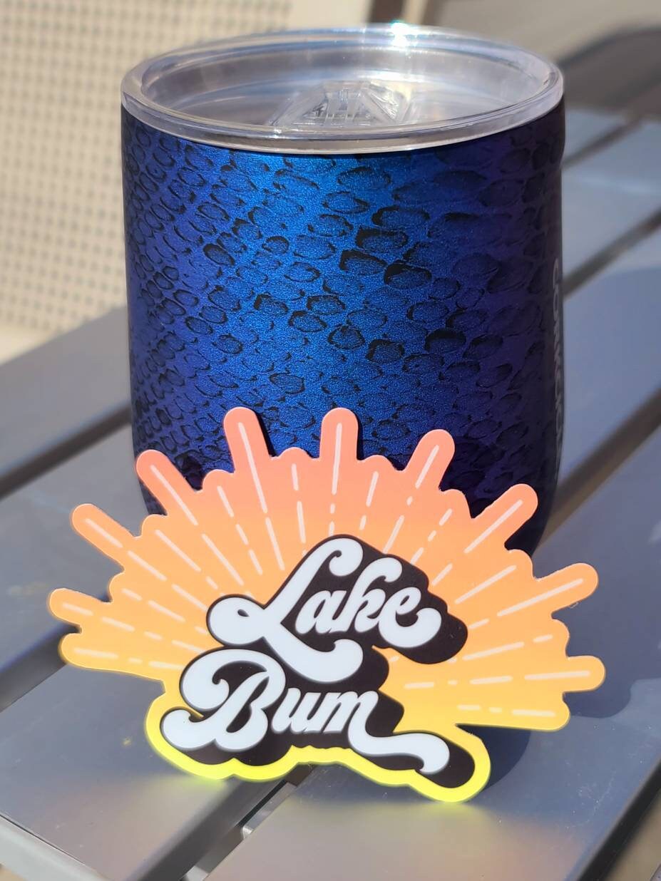 Lake Bum Sticker: Original Sunset Design, Waterproof Vinyl - Etsy