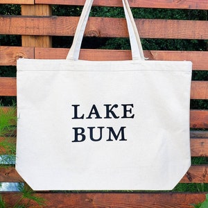 Lake, Lake Life, Canvas Bag, Tote, Shopping Bag, Reusable Bag, Gym Bag ...