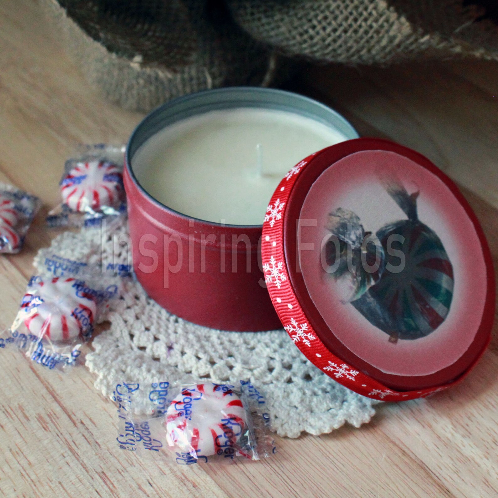 Peppermint Candy Candle Tin - Etsy