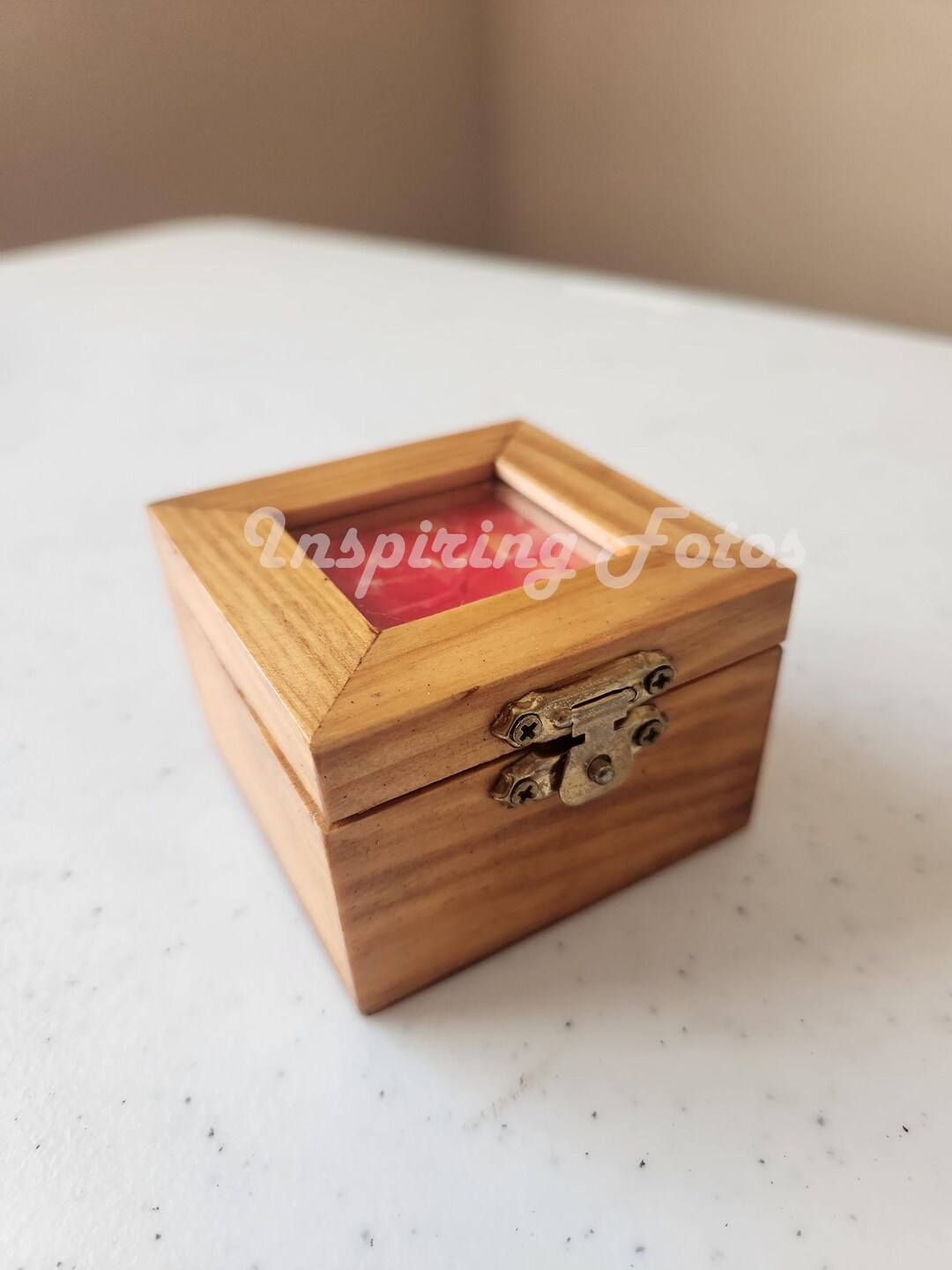 Photo Trinket Box: Red Rose - Etsy