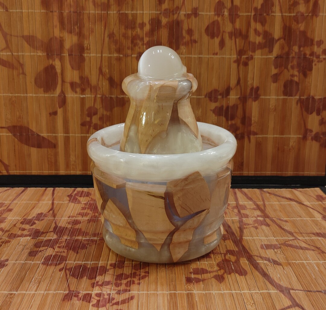 Epoxy Resin Desktop Fountain With Spinning Ball Lighted - Etsy