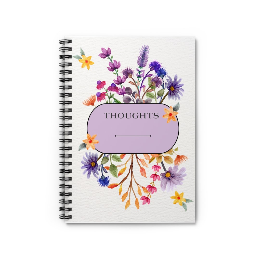 Thoughts Spiral Notebook Floral Journal Sermon Notes Gift for Mom Self ...