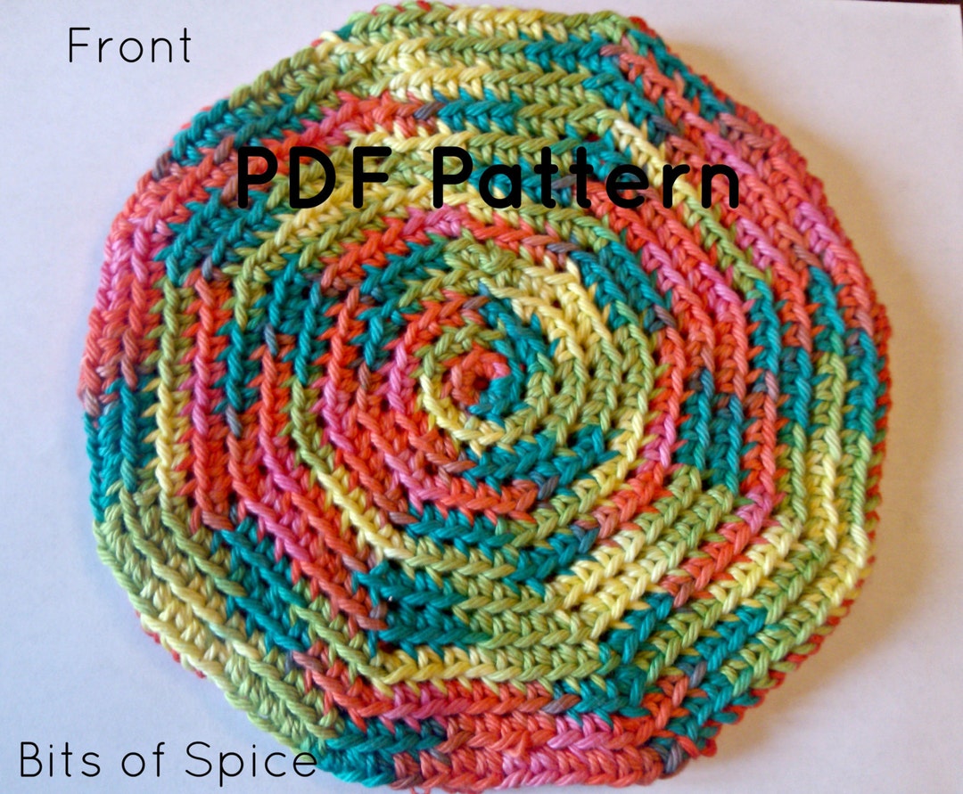 Swirl Trivet PDF Pattern Kitchen Hot Pad Pattern Great for Gifts! - Etsy