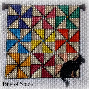 Hanging Pinwheel Quilt and Black Cat Stitch Pattern Only - Etsy